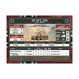 Flames of War: Late War: German: Sd Kfz 250 8cm/7.5cm/2cm Scout Platoon (GBX176)