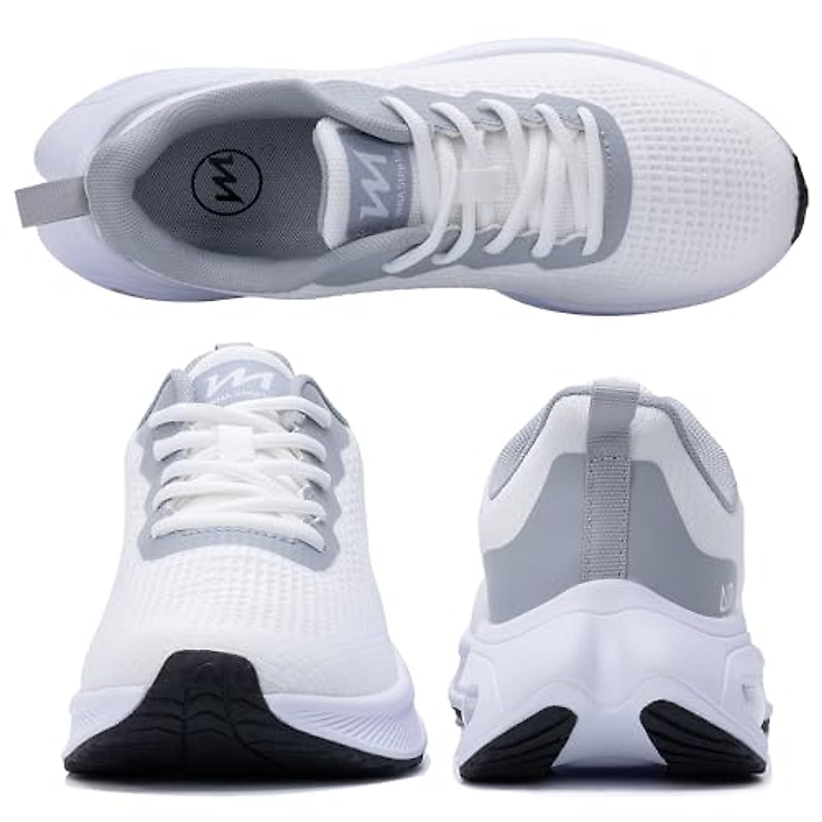 JARLIF Air Running Shoes for Women Athletic Tennis Sport Shoes Casual Walking Gym Jogging Sneaker GrayWhite 8.5