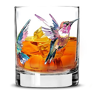 Toasted Tales - Hummingbirds Whiskey Glasses | Gift for Birds Lovers | Funny Gag Party Gift Beer Tailgating | Seasonal Outdoor Decor Glassware | Forest Animals Hummingbird Gifts for Home Decor (11 oz)