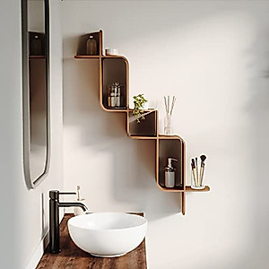 Umbra Montage Wall Shelf Light Walnut
