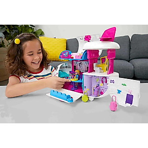 Polly Pocket Travel Toy Playset with 3-inch Doll & Accessories, Transforming Fabulous Flying Jet Airplane Toy