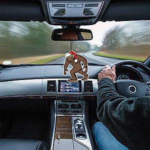 6 Pcs Bigfoot Air Freshener Christmas Bigfoot Sasquatch Gifts Air Freshener Pine Scent Funny Hanging Air Freshener for Father's Day Birthday Christmas Truck Gift Car Accessories