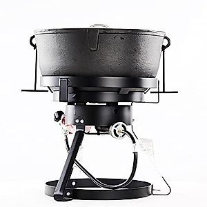King Kooker 1740 17-1/2-Inch Outdoor Cooker with 10 Gallon Cast Iron Jambalaya Pot Package