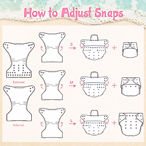 Babygoal Baby & Toddler Girl and Boy Swim Diapers, Reusable Adjustable Washable One Size Fits 6M-3T Gifts and Swimming Lessons 3 Pack 3ZSD10