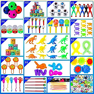 350 PCS Party Favors Toys for Kids, Easter Basket Stuffers, Fidget Toys Pack, Treasure Box toys for Classroom, Stocking Stuffers, Carnival Prizes, Goodie Bag Stuffers, Birthday Gift Bulk Toys for Boys and Girls
