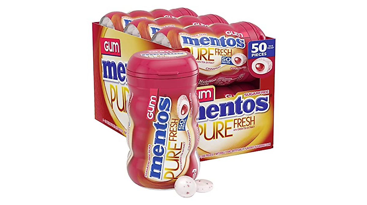 Mentos Pure Fresh Sugar-Free Gum - Bulk Pack of 6