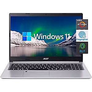 Acer Aspire 15.6” Laptop with Fingerprint Reader & Backlit Keyboard (Latest Model), Full HD IPS Display, AMD Ryzen 3 Quad-Core Processor, 20GB RAM, 1TB SSD, RJ-45, USB-C, HDMI, NLY MP, Windows 11
