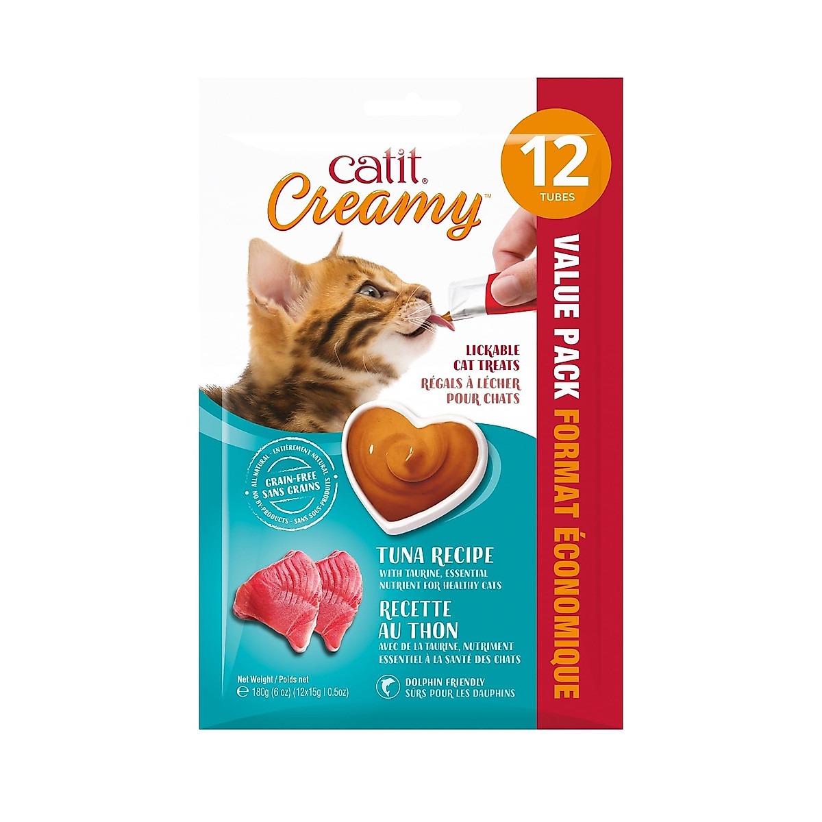 Catit Creamy Lickable Cat Treat – Hydrating and Healthy Treat for Cats of All Ages - Assortment, 72-Pack