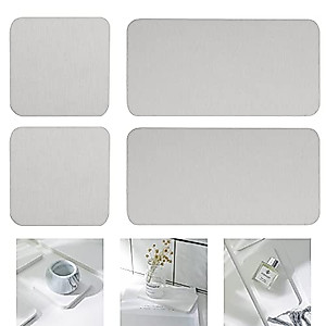 NiuYichee Set of 4 Water Absorbent Diatomite Coasters, Diatomaceous Earth Kitchen Soap Dish, Bathroom Trays, Water Absorbing Stone Used for Hand Soaps & Plants & Toiletries in The Modern Home