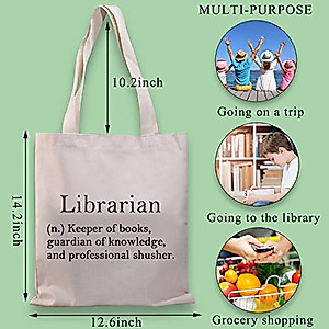 BDPWSS Librarian Tote Bag For Women School Librarian Gift Librarian Appreciation Gift Librarian Definition Gift (Keeper of books TG)