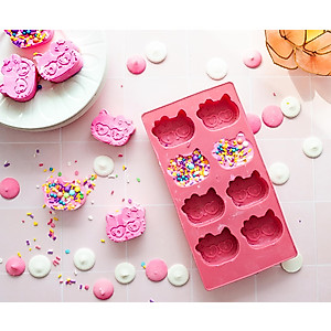 Sanrio Hello Kitty Hearts Flexible Silicone Ice Cube Tray In Character Shapes | Reusable Ice Mold For Freezer | Makes 8 Cubes