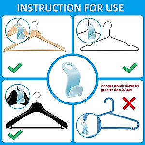 60Pcs Space Saving Hanger Hooks Connector, Mini Cascading Hanger Connection Hooks Extender Clips Connection Hooks, Heavy Duty Outfit Hangers for Closet Organizer(White, Pink, Blue, Green)
