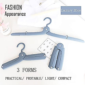 3 Pcs Travel Hangers Foldable - Light Small Portable Hangers, Saving Suitcase Space Folding Clothes Hangers for Hotels or Travel (Gray), 3 hangers