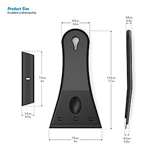 EHDIS Plastic Razor Blade Scraper Tool With 10PCS 3'' Plastic Razor Blades For Adhesive Remover, Label,Decal,Tint,Glue,Tape Removing from Window and Glass