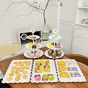 5 Pcs 3 Tier Cupcake Stand Set, Dessert Table Display Set with 2X Small 3-Tier Cupcake Stands + 3X Appetizer Trays Perfect for Wedding Baby Shower Home Birthday Tea Party Decoration