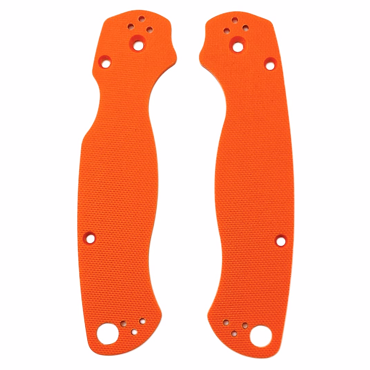 Aibote 1 Pair G10 Handles Scales Glass Fiber Handle Patch DIY Tool Material for Spyderco Para Military 2 C81 Folding Knife (Orange)
