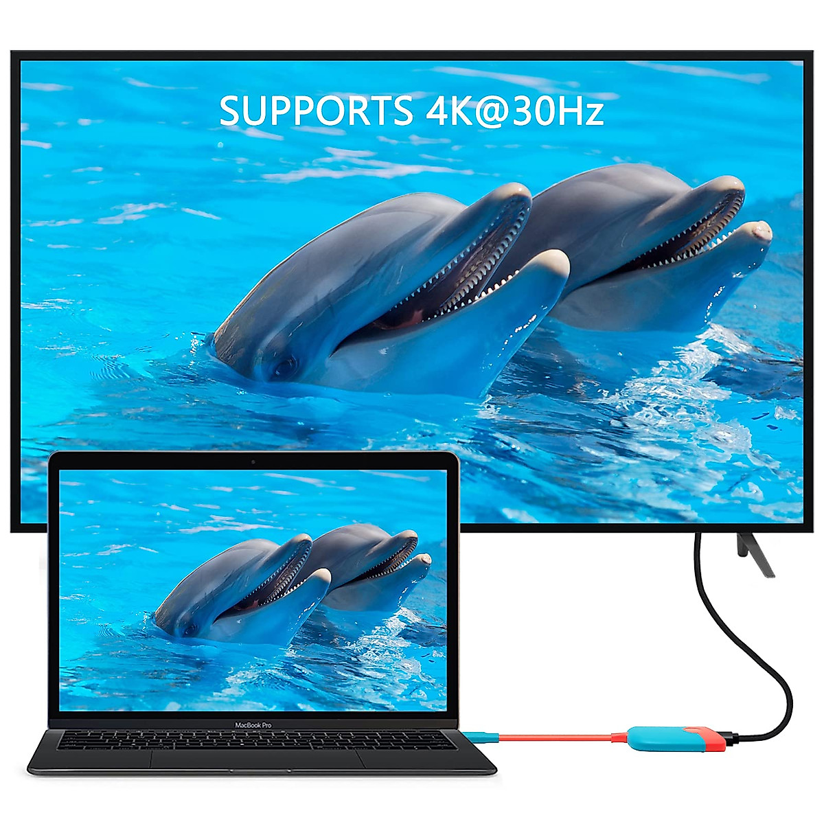 Portable Switch Dock for Nintendo Switch HDMI Adapter Switch Portable Dock for Nintendo Switch TV Adapter Switch Adapter for TV Switch Travel Dock 3-In-1 Switch Docking Station Switch USB C to HDMI