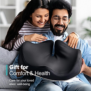 Foamula Seat Cushion for Office Chair, Memory Foam Sciatica Pain Relief Pillow, Seat Cushion for Hip, Tailbone, Coccyx Pain, Desk Chair Cushion for Office, Home Chair, Gaming Chair, Car, Wheelchair