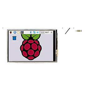 Coolwell 3.5 Inch LCD Screen Resisitive Touch Display C Touchscreen for Raspberry Pi 4B+ 4B 3B+ 3B 2B+ Zero W WH 480x320 SPI Small Raspberry Pi Monitor