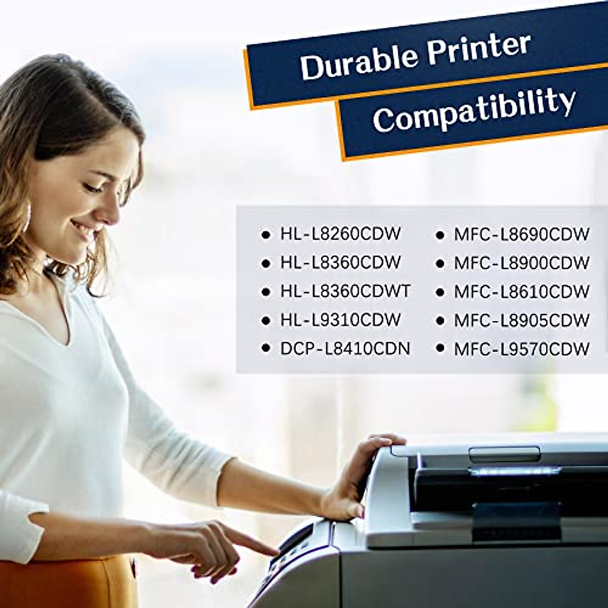 Colorking Compatible Toner Cartridge Replacement for Brother TN433 TN-433 TN433BK TN431 Toner for Brother HL-L8360CDW HL-L8360CDWT MFC-L8900CDW HL-L8260CDW MFC-L8610CDW MFC-L9570CDW Printer(4 Pack)