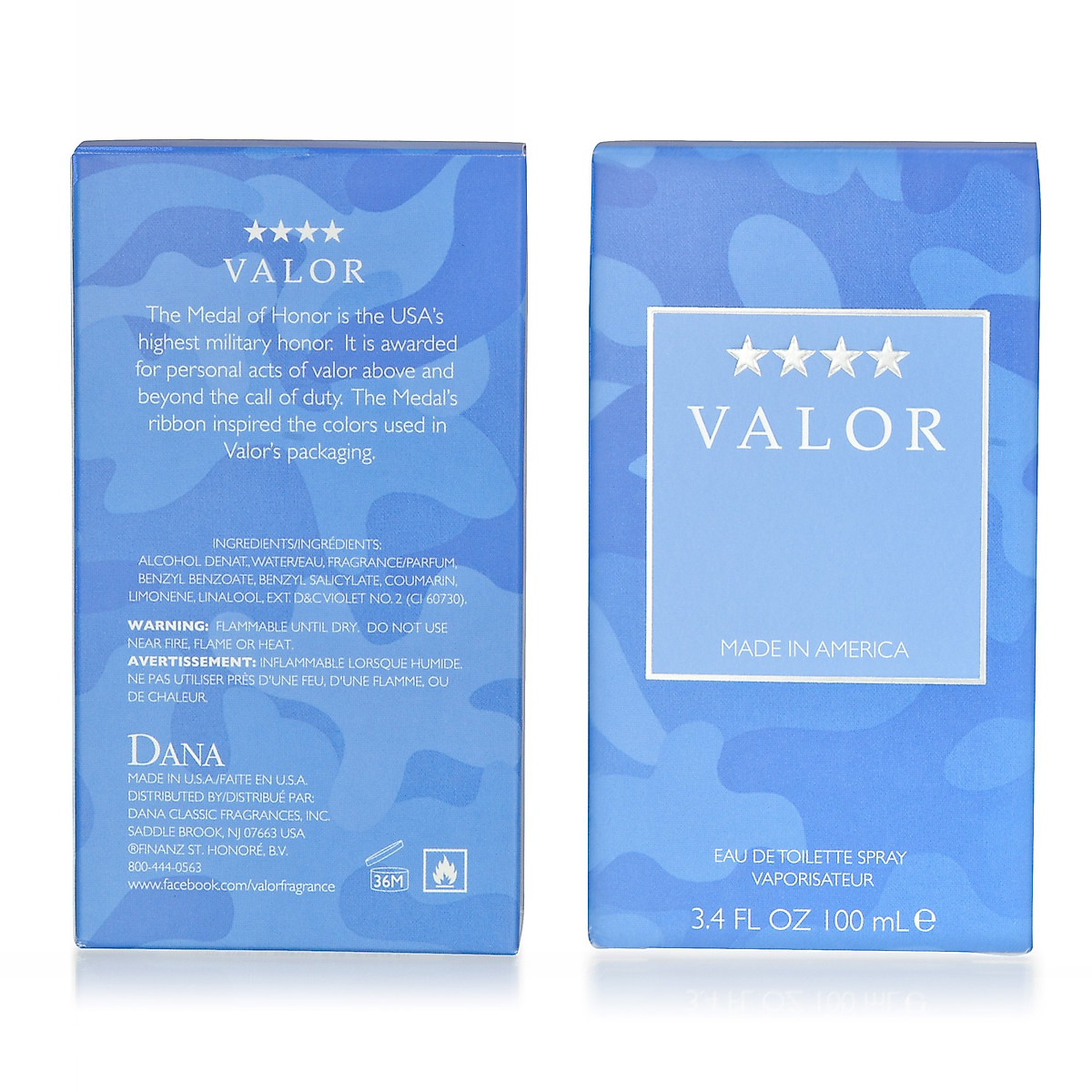 Valor by Dana 3.4 oz Eau De Toilette Spray for Men