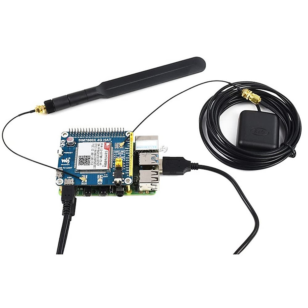 4G 3G GNSS HAT Based on SIM7600A-H LTE CAT4 150Mbps Wireless Communication Telephone Call SMS Compatible with Raspberry Pi 4 3 2 Model B B+ Zero W WH (US CA)@XYGStudy
