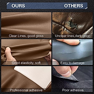 OAZ Leather Repair Kit for Furniture 4"x 63" Leather Tape Repair Patch Self Adhesive Sofa Vinyl Repair Patch Kit for Car Seat,Couch,Boat Seat,Chair - Black