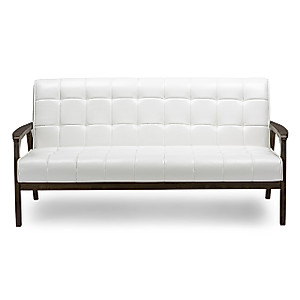 Baxton Studio Mid-Century Masterpieces Sofa, White