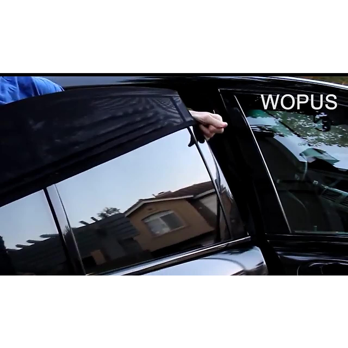 2Pcs Car Window Shade for Baby Universal Fit Adjustable Shade Breathable Mesh Car Curtains Window Net Car Rear Door Outdoor Camping Netting (XL)