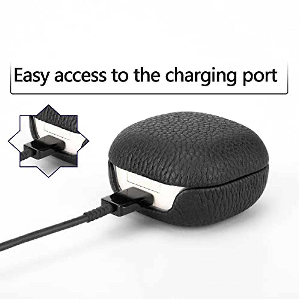 Cover Case for Samsung Galaxy Buds 2 Case，Galaxy Buds Pro Case Galaxy Buds Live Case,Genuine Leather case Complete Protection Against Scratches, Bumps, Anti-Shock and Anti-Slip