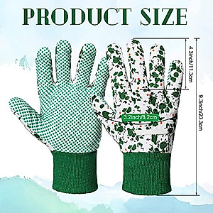 8 Pairs Garden Gloves for Women Floral Gardening Gloves Breathable Soft Work Gloves Women Ladies Cotton Garden Gloves with Non Slip PVC Dots for Weeding Planting Fishing Yard Cleaning Seeding