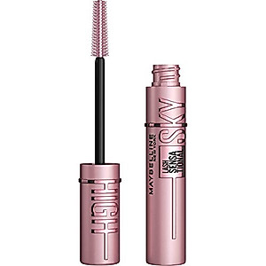 Maybelline Sky High Washable Mascara Makeup, Volumizing, Lengthening, Defining, Curling, Multiplying, Buildable Formula, Blackest Black, 1 Count