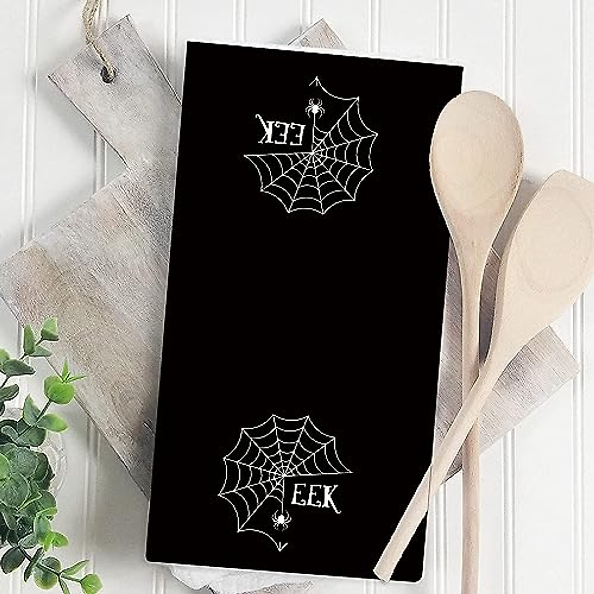 Halloween Kitchen Towels Funny Ghost Cat Halloween Dish Towels Set of 4, Hand Towel 18x26 Inch Drying Cloth Towel for Kitchen Home Decoration