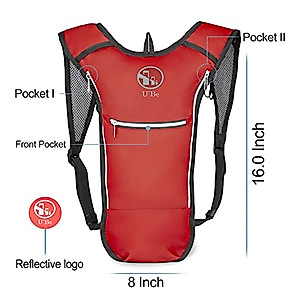 2Pack Hydration Backpack with 2L Water Bladder - Camelback for Kids Men & Women - Running Hiking Cycling (Color 2Pack)