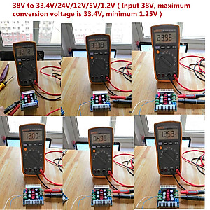 Anmbest Constant Current CC CV Buck Converter Module DC 6-40V to 1.2-36V 20A 300W Adjustable Step Down Voltage Regulator Power Supply Module with Short Circuit Protection Function