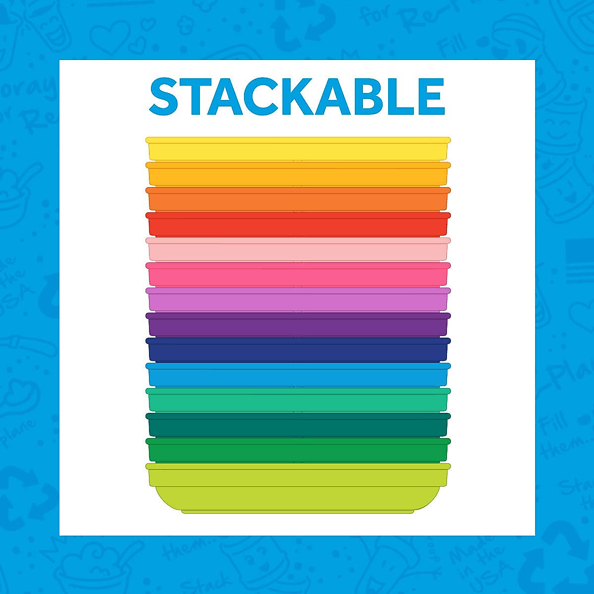 Re-Play Made in USA Toddler Dinnerware Set - 10 oz. Open Cup, 7" Flat Plate, 12 Oz. Bowl, Rounded Tip Fork and Deep Scoop Spoon - Dishwasher/Microwave Safe Plastic Dinnerware Set - Black