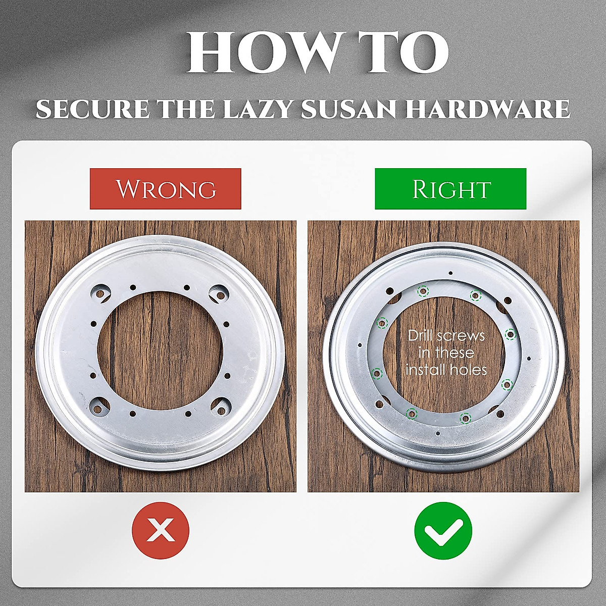 4 Pcs Lazy Susan Hardware 9 Inch Round Lazy Susan Turntable Ball Bearing Heavy Duty 5/16 Inch Thick Swivel Base Plate for Rotating Table Kitchen Storage Countertop Serving Tray Corner Shelf Book Rack