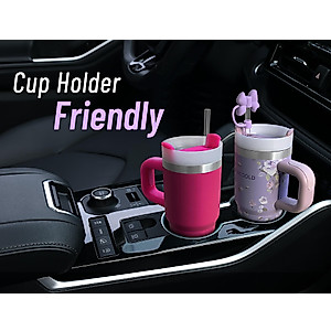 DLOCCOLD 16 oz Stainless Steel Tumbler with Lid and Straw, Double Wall Vacuum Insulated Travel Tumbler with Straw Cover Cap, Cupholder Friendly, Leak Resistant, Reusable Travel Coffee Mug