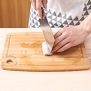 NEIDE Chopping Block Wood Healthy and Environmentally Friendly Bamboo Cutting Board Hanging Hole 3 Sizes Accessories Tool-30X20CM (Size : 28X18CM)