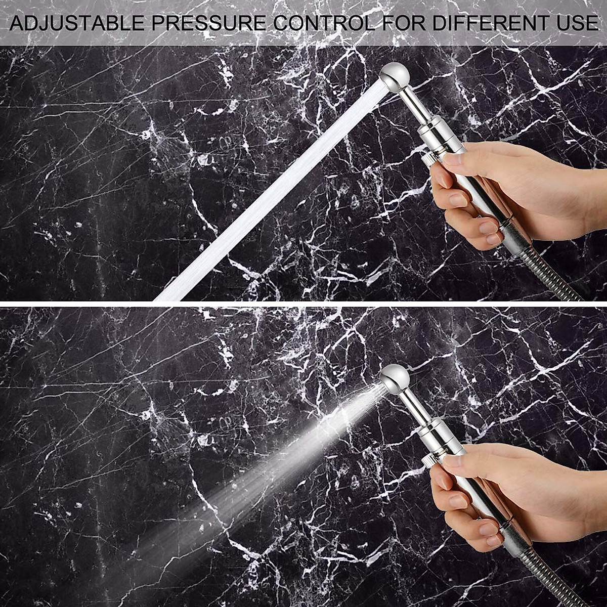 TIRDITY Bidet Sprayer for Toilet, Handheld Bidet for Toilet,Baby Cloth Diaper Sprayer with Adjustable Pressure Control,Splash-Proof Bidet Attachment Set with Bidet Hose,T-Valve for Personal Hygiene