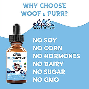 Cat Multivitamin - Promotes Healthy Skin & Coat, Joint Support, Longevity & More - Cat Vitamins - Cat Supplements & Vitamins - Cat Vitamins for Indoor Cats - Kitten Vitamins - Cat Immune Support - 1oz