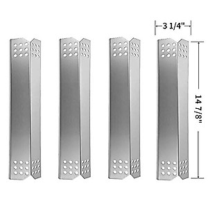 Grill Replace Parts 14 7/8" Stainless Steel Burner and 14 9/16" Heat Plates Replacement Kit for Home Depot Nexgrill 720-0830H, 720-0830D Gas Grill Models