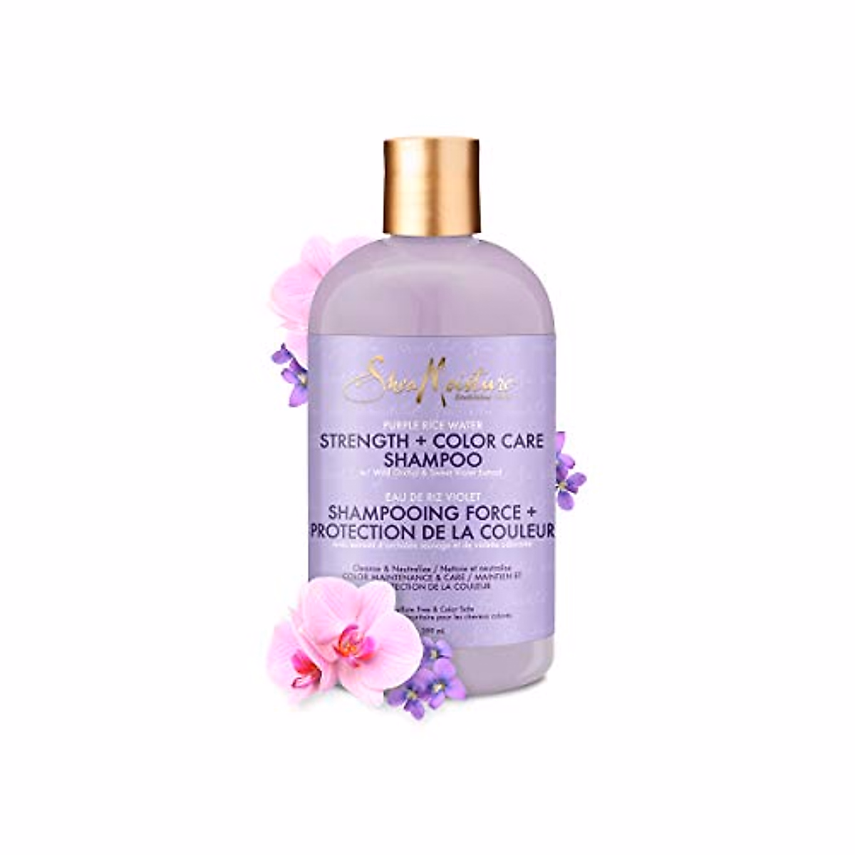 SheaMoisture Purple Rice Water Strength + Color Care Shampoo for Damaged Hair 13.5 fl ounce