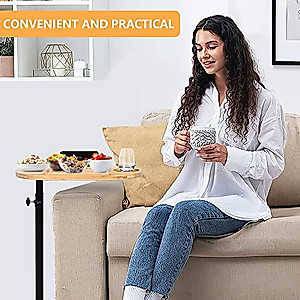 Bamboo Bathtub Tray Table, 15.7 inch Bath Tray, Bath Caddy Tray with Adjustable Height,Bathtub Tray Bracket with Wine Glass Phone Holder for Luxury Bathtub Home Spa Bathtub Accessories…