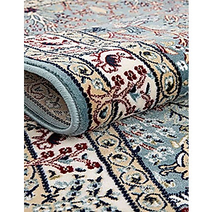 Unique Loom Narenj Collection Area Rug - Bristol (10' Square, Blue/Beige)