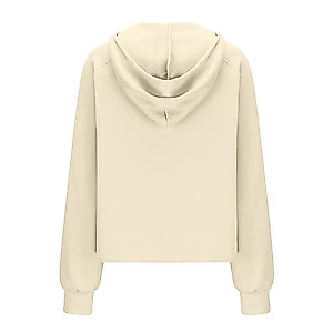 amazon todays deals Zip Hoodies For Women Crop Sweatshirts For Women Half Zip Up Hoodies Fall Fashion Outfits 2023 Long Sleeve Oversized Quarter Zip Pullovers Yellow XL