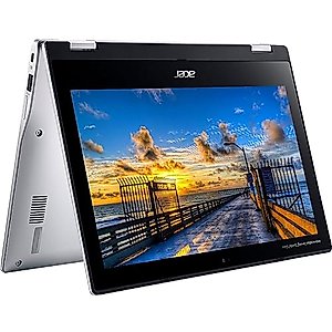 acer Flagship 2 in 1 Touchscreen Chromebook 11.6" HD Student Business Laptop, MediaTek MT8183C 8-Core Processor, 4GB RAM, 64GB eMMC, WiFi 5, Webcam, Bluetooth, Chrome OS, Silver w/GM Accessory