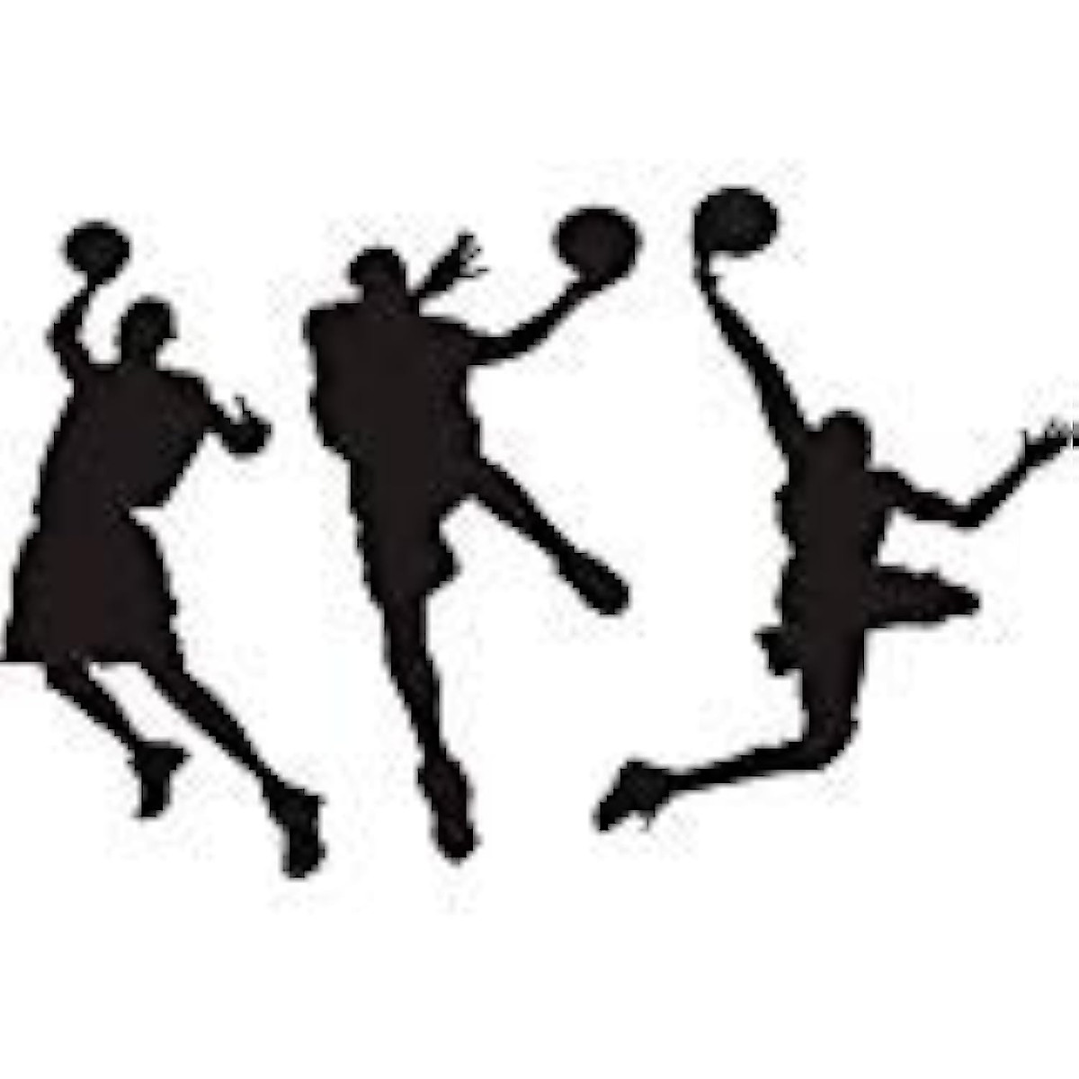 ANBER Slam Dunk Silhouette Wall Decal Removable Basketball Player Sticker for Kids Bedroom Living Room Playroom DIY Sport Wall Decal Art, 31.5" H x 53" W