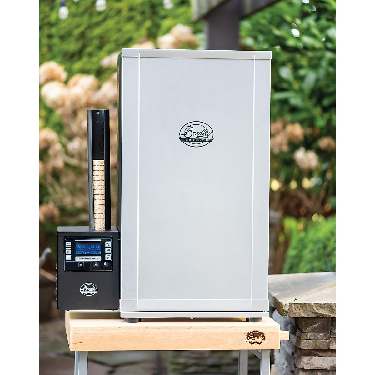 Bradley Smoker BTDS76P 4-Rack Outdoor Electric Smoker, Digital Vertical Smoker With Stainless Steel Grill