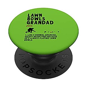 Funny Lawn Bowls Grandad Idea For Men & Funny Retirement PopSockets Swappable PopGrip